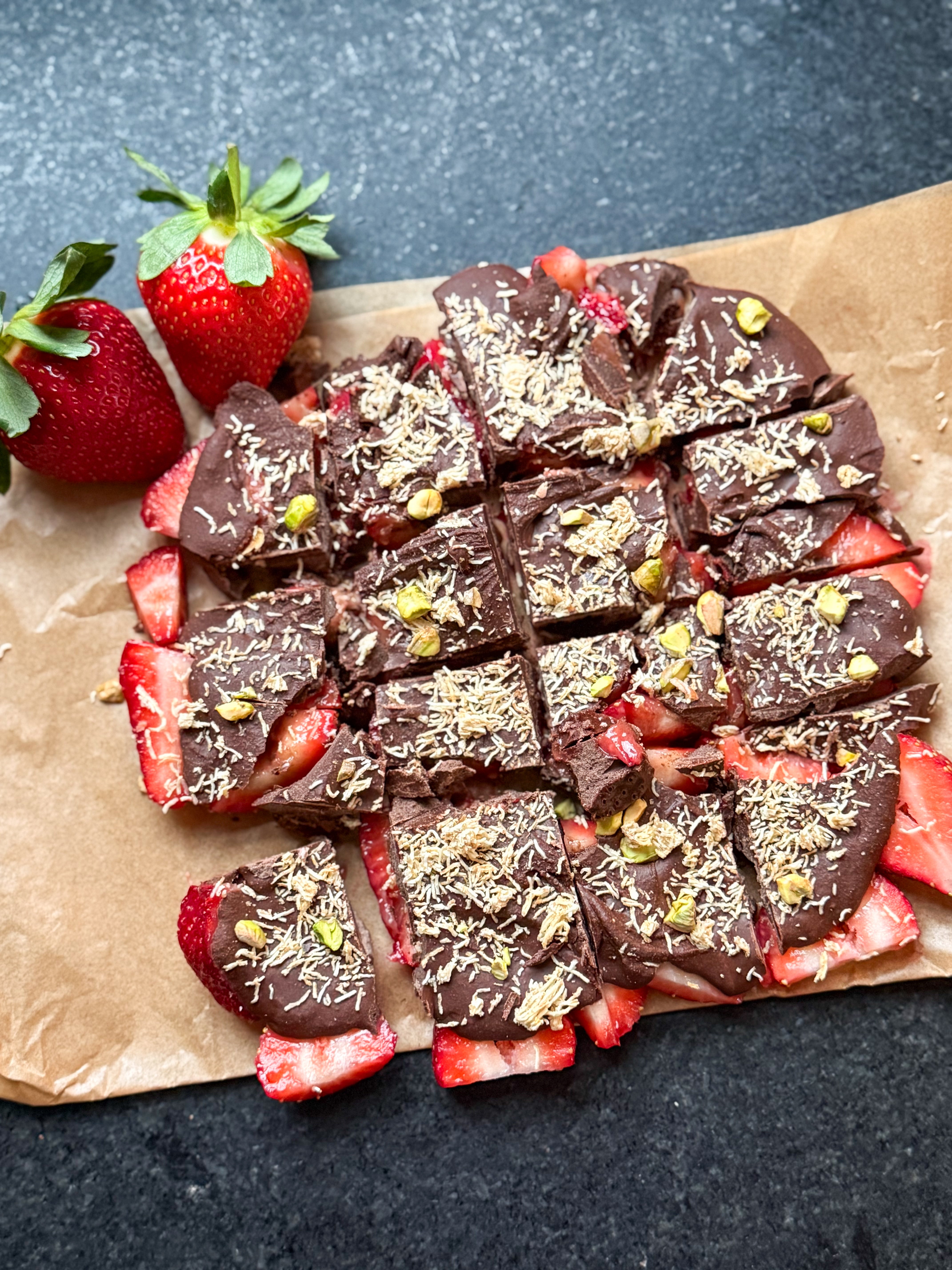 Dubai Chocolate (inspired) Strawberry Fudge – thepeachiespoon