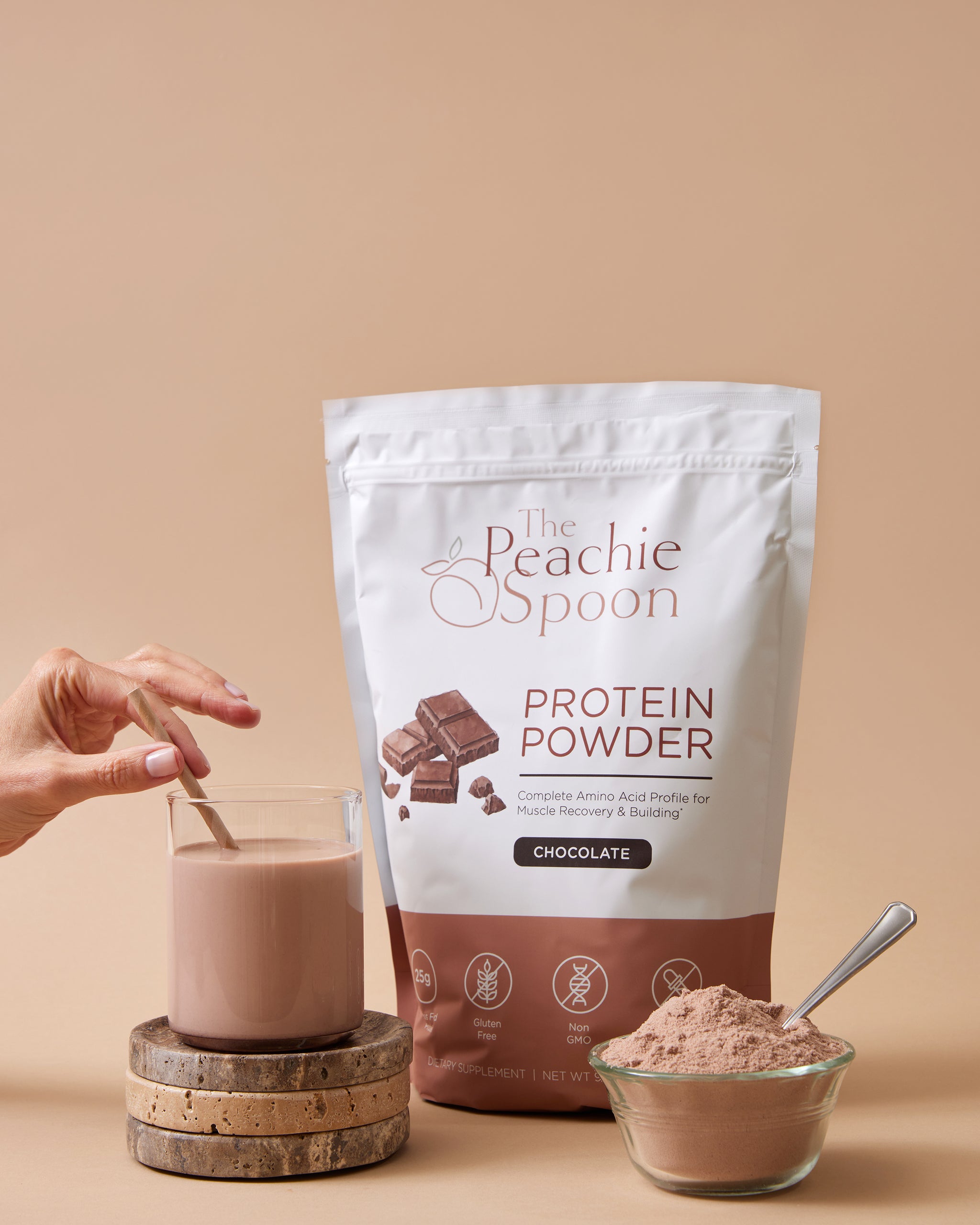 Chocolate Grass Fed Protein Powder – thepeachiespoon